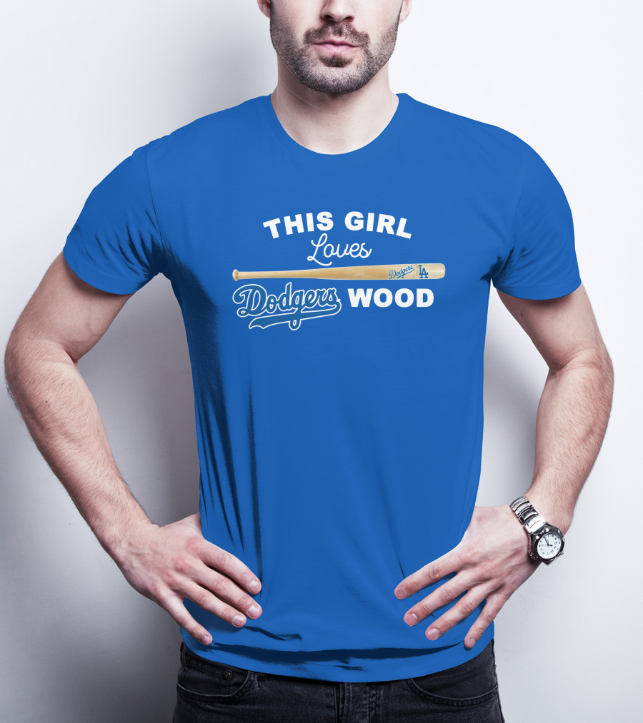 This Girl Loves Dodgers Wood T-Shirt