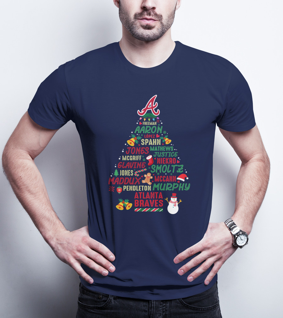 Atlanta Braves Christmas Tree T-Shirt