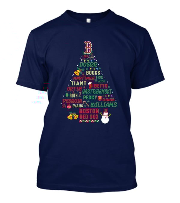 Boston Red Sox Christmas Tree T-Shirt