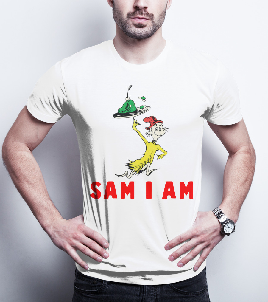 Sam I Am Green Eggs And Ham Dr. Seuss Character T-Shirt