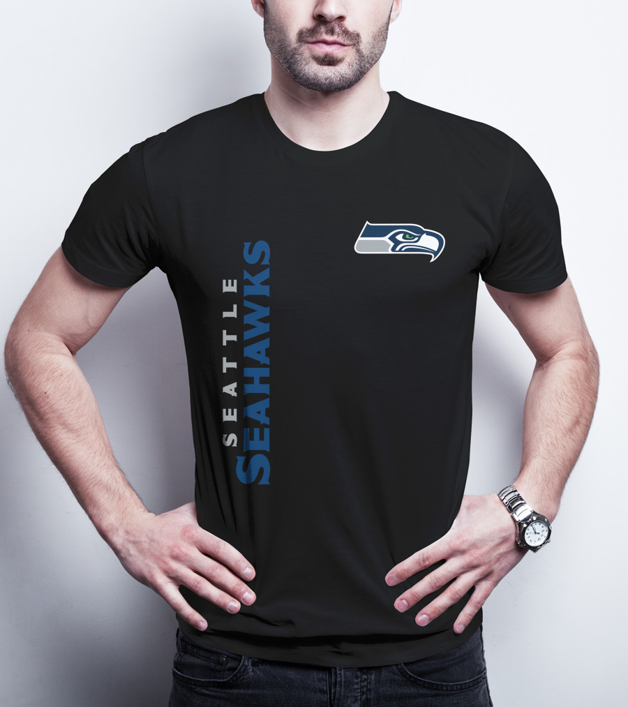 Seattle Seahawks Logo Vertical Display T-Shirt