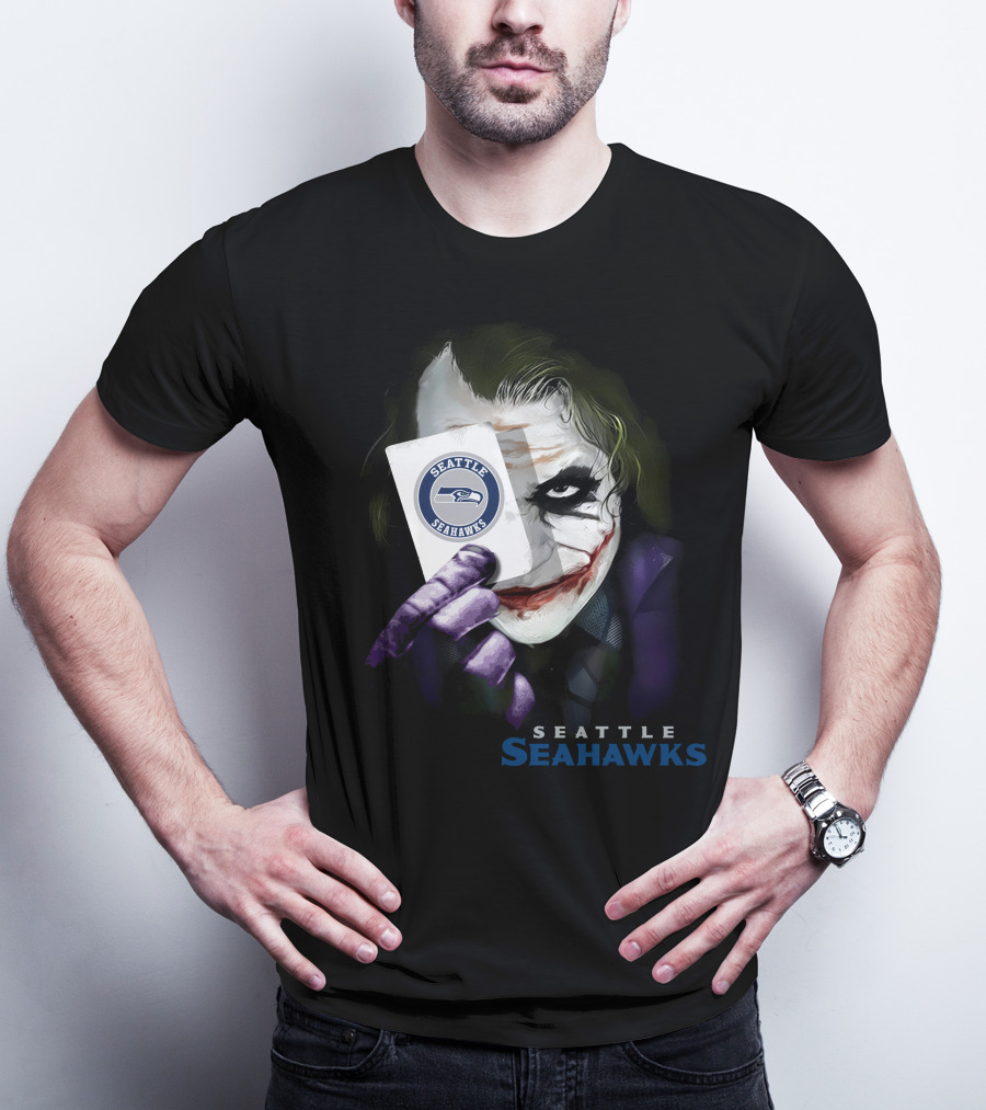 Seattle Seahawks Joker Playing Card T-Shirt
