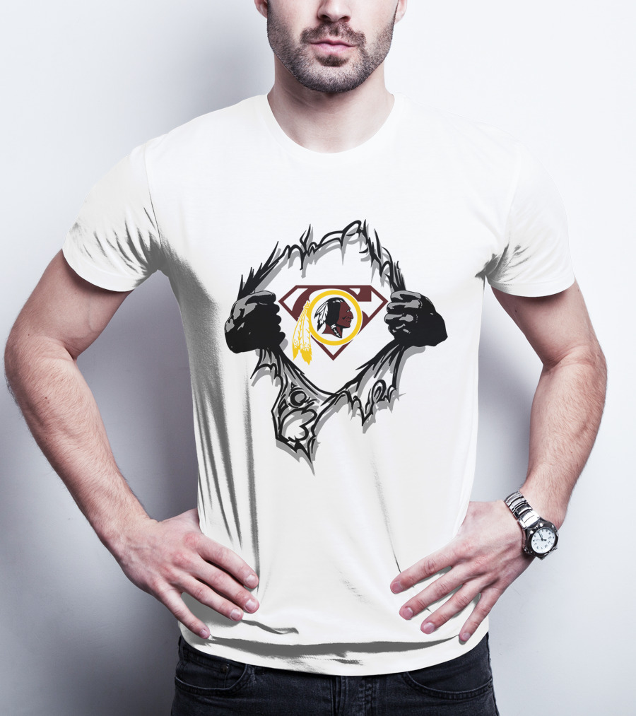 Redskins 01 Superman Logo Fan Crossover T-Shirt