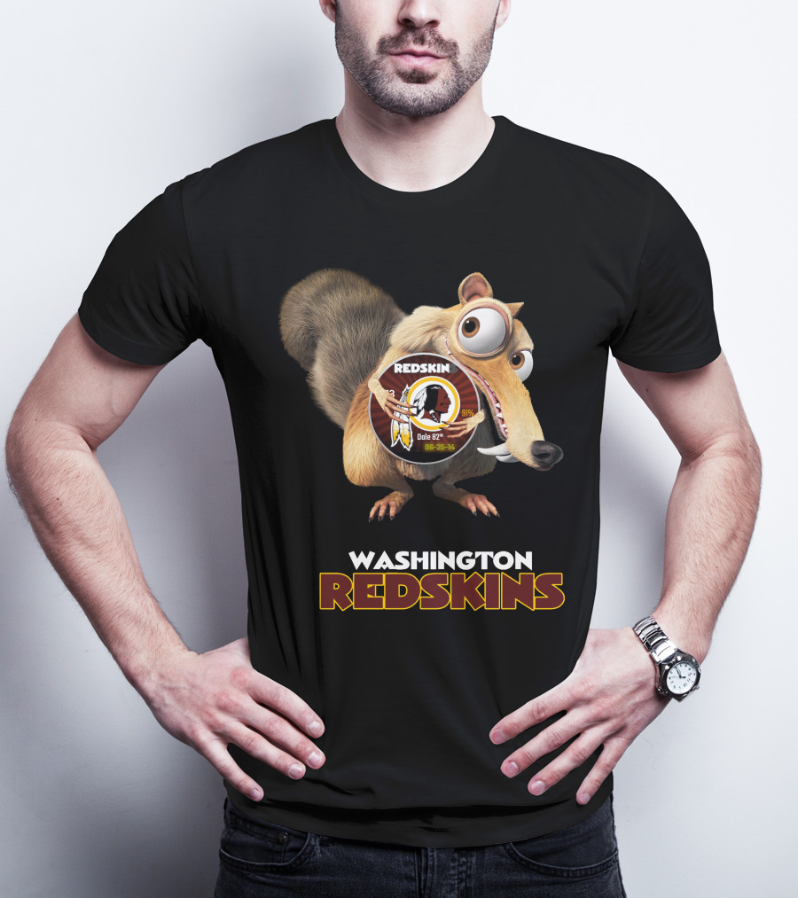 Washington Redskins Redskin 05 Ice Age Squirrel T-Shirt
