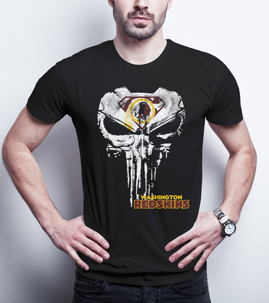 Washington Redskins Superman Punisher T-Shirt