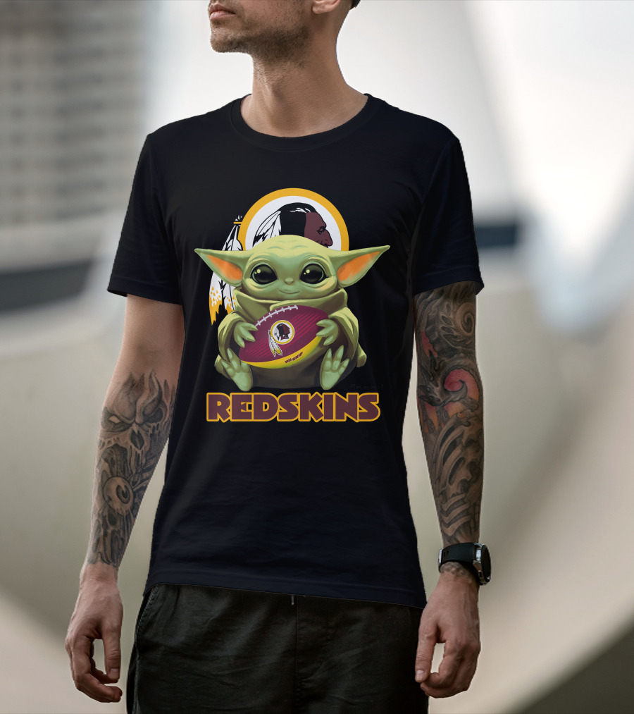 Redskins Football With Baby Grogu T-Shirt