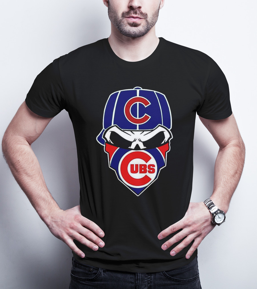 Cubs Skull Bandana Baseball Cap T-Shirt