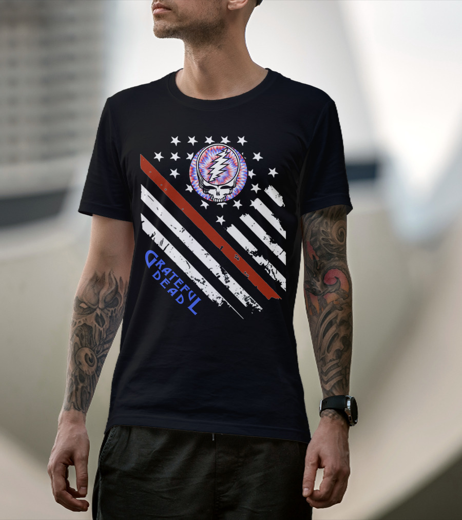Grateful Dead Steal Your Face Stars And Stripes American Flag T-Shirt