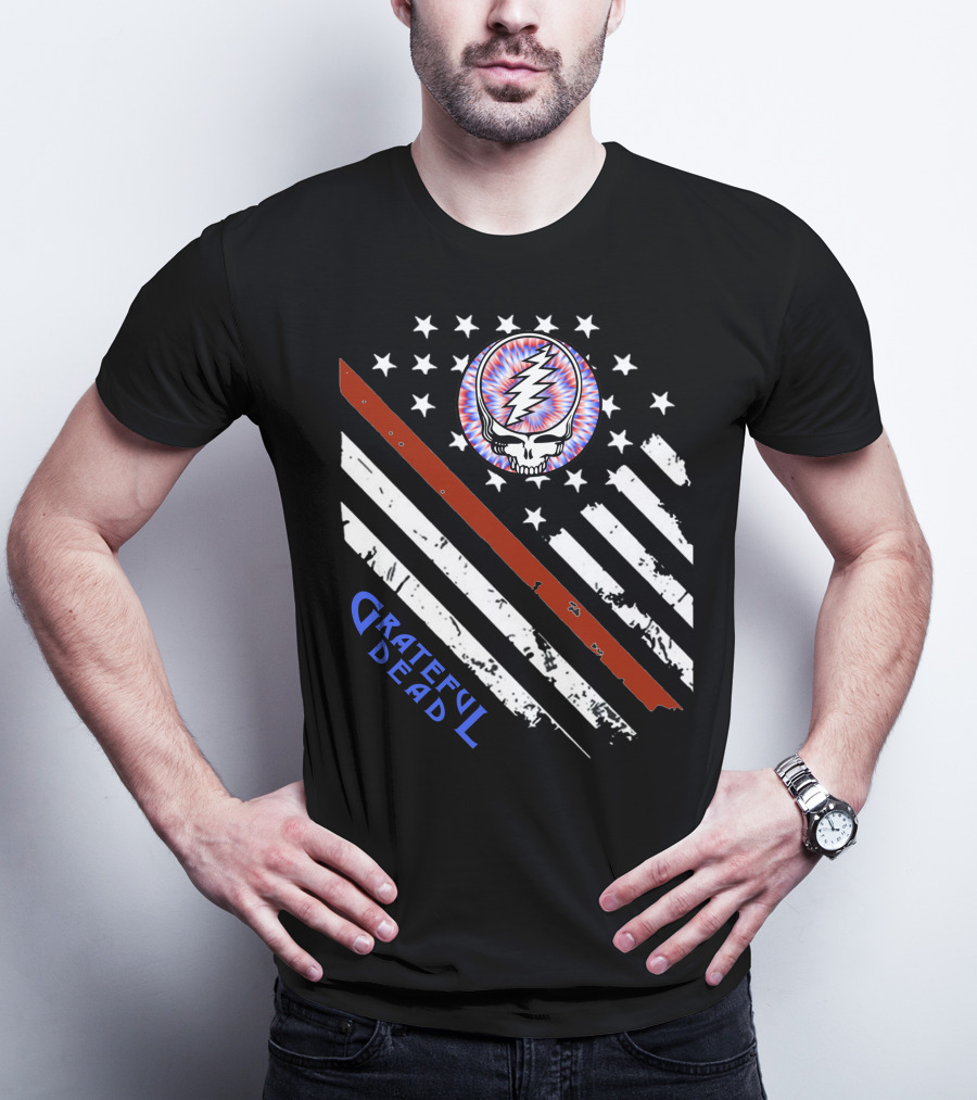 Grateful Dead Steal Your Face Stars And Stripes American Flag T-Shirt