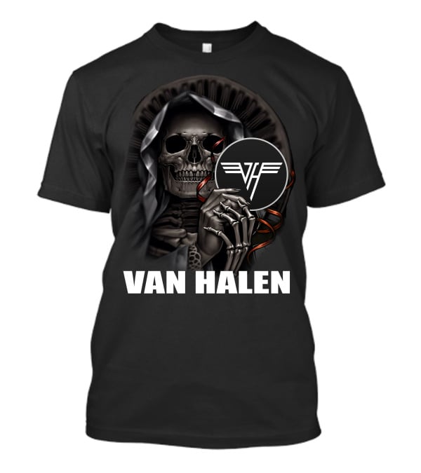 Van Halen Skull Skeleton Grim Reaper Vh T-Shirt