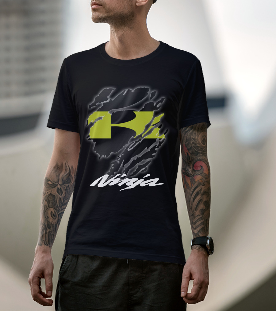 Ninja 02 Kawasaki Racing Logo Style T-Shirt