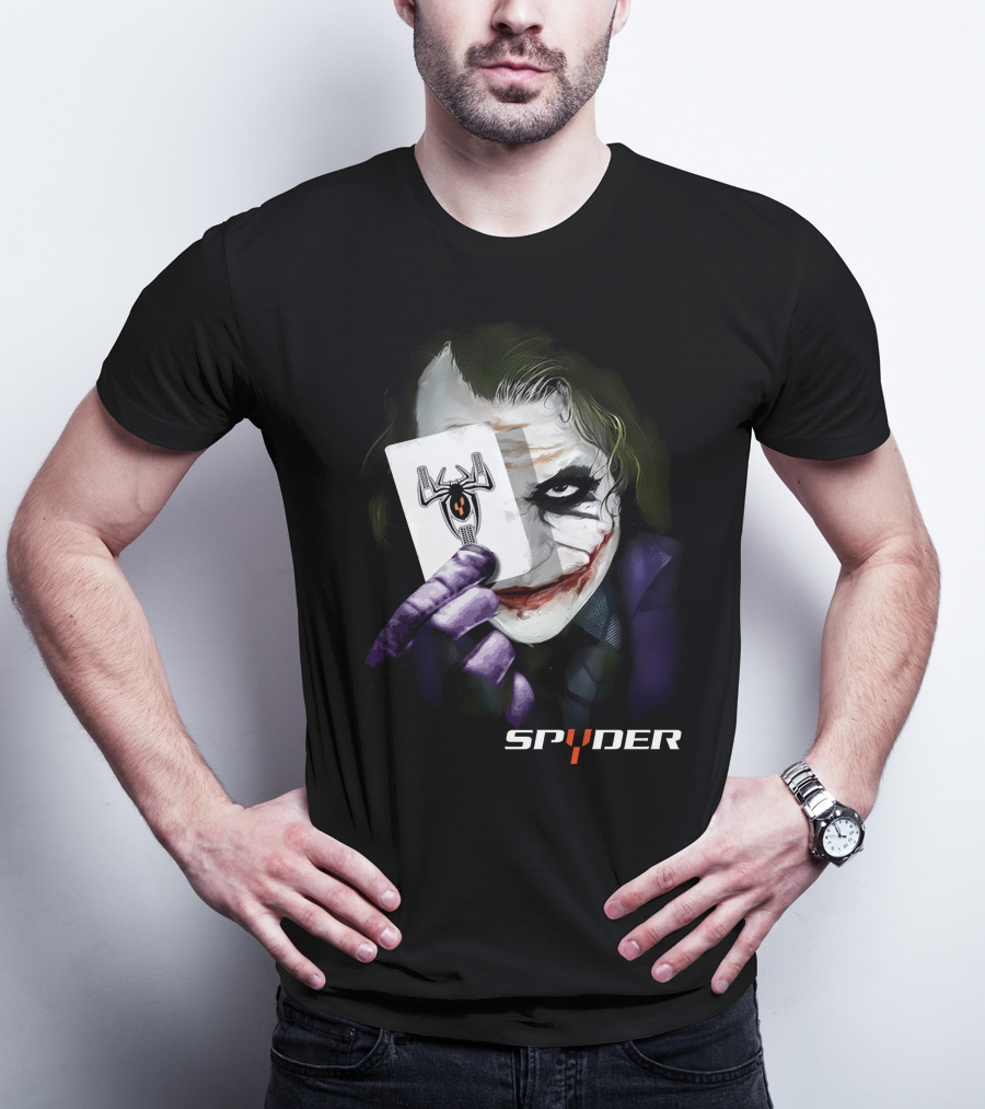 Spyder Joker Playing Card Dark Theme T-Shirt