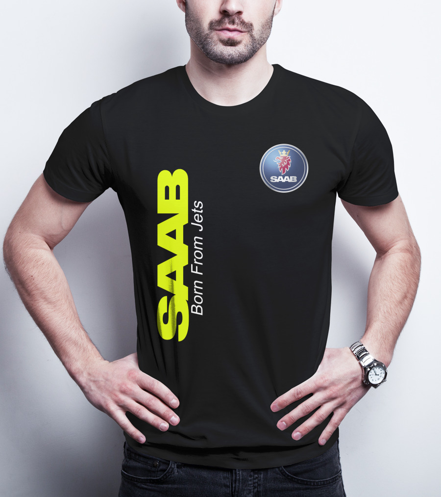 Saab Born From Jets Logo T-Shirt