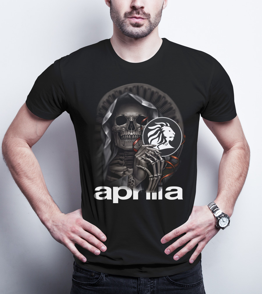 Aprilia Skull With Lion T-Shirt