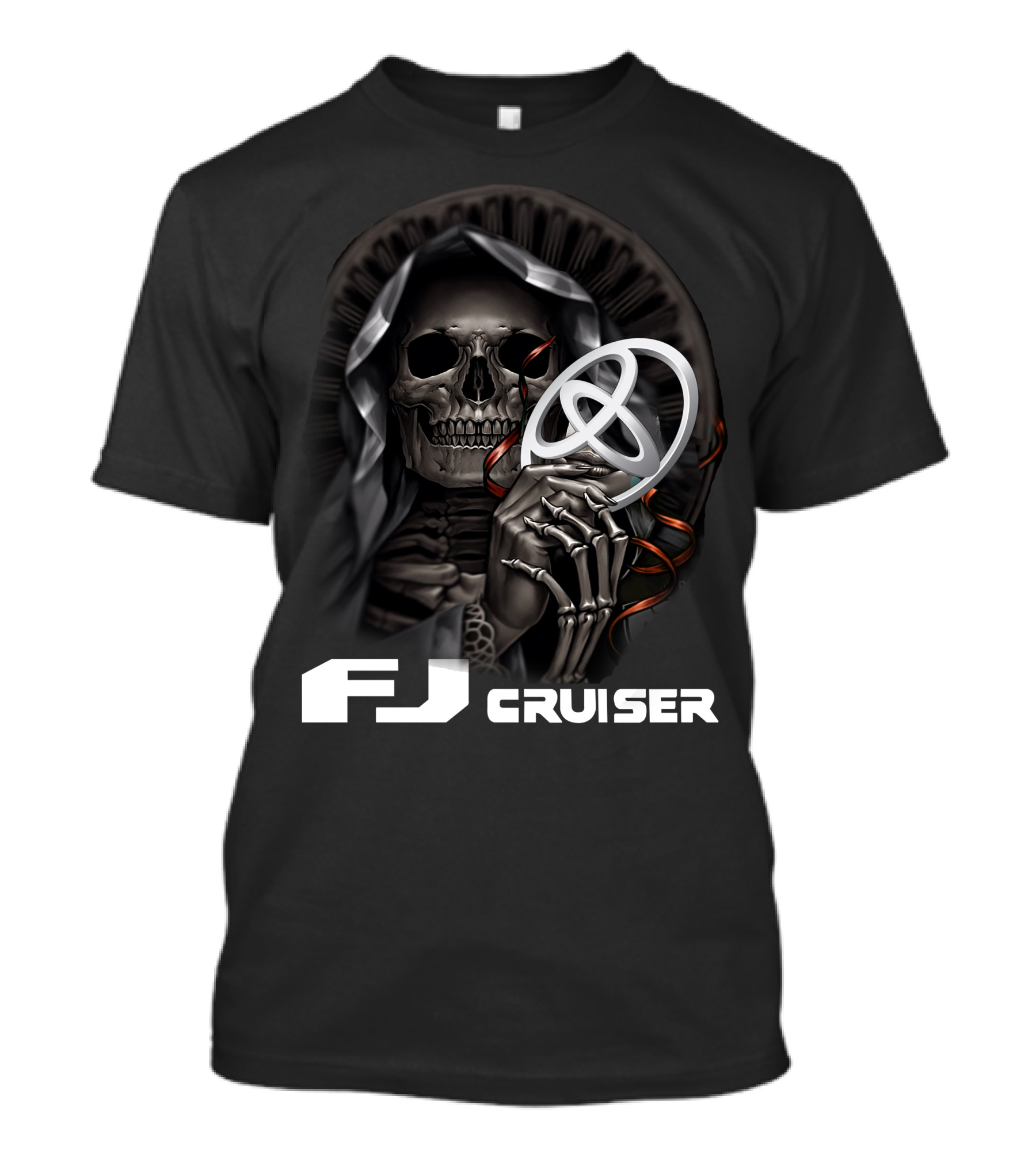 Fj Cruiser Skull With Hood And Symbol T-Shirt