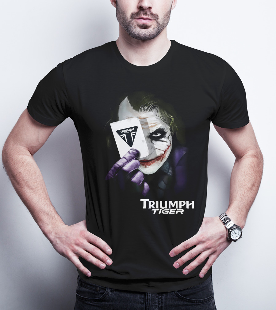 Triumph Tiger Joker Playing Card T-Shirt