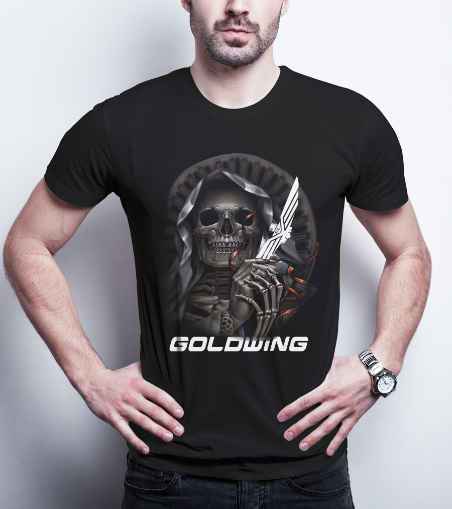 Goldwing Grim Reaper With Winged Knife T-Shirt