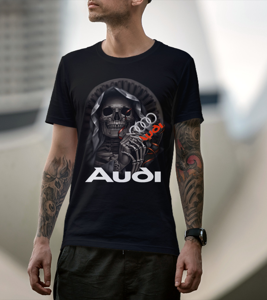 Audi Skull Grim Reaper Holding Rings T-Shirt