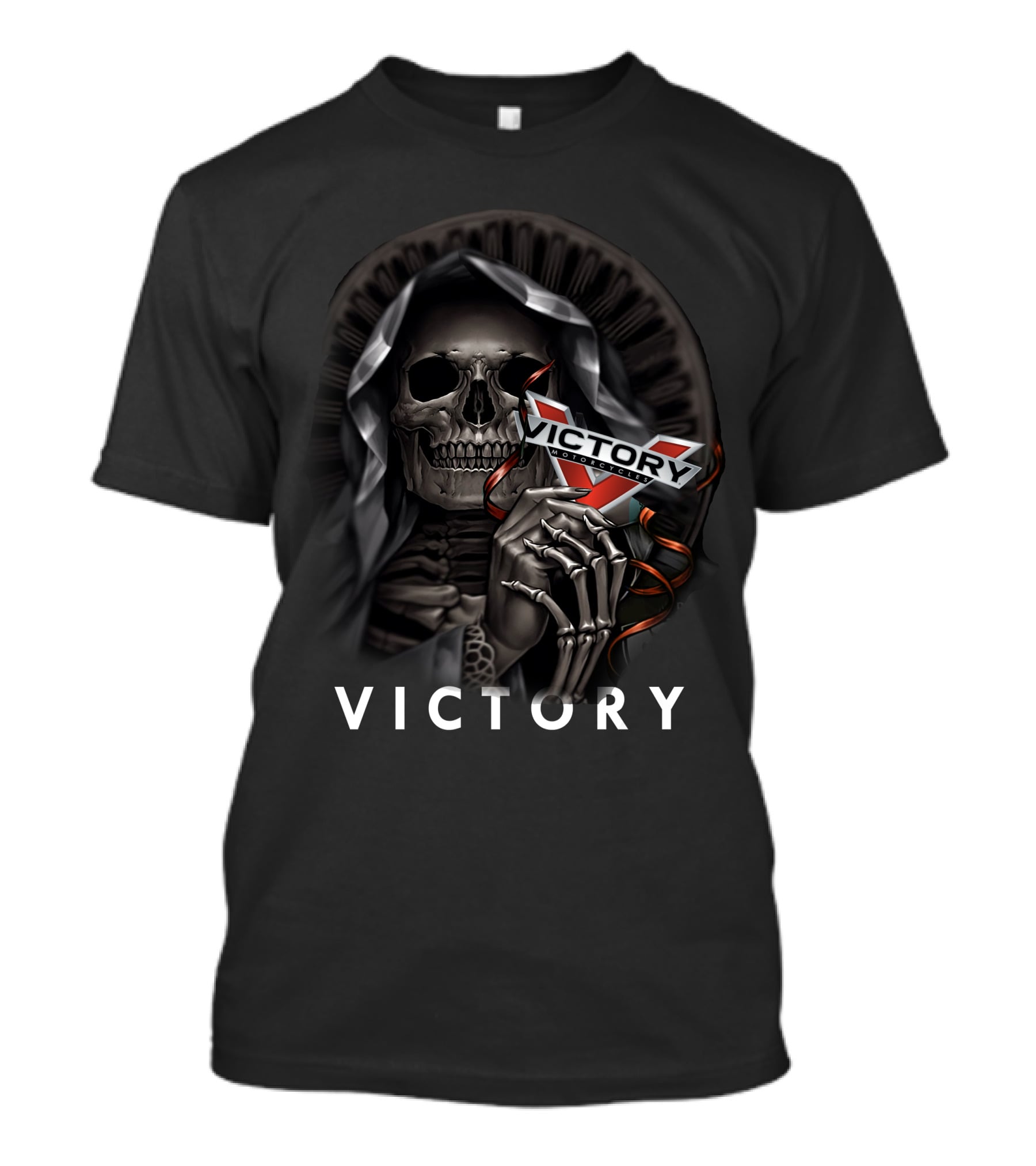 Victory Skeleton Holding V T-Shirt