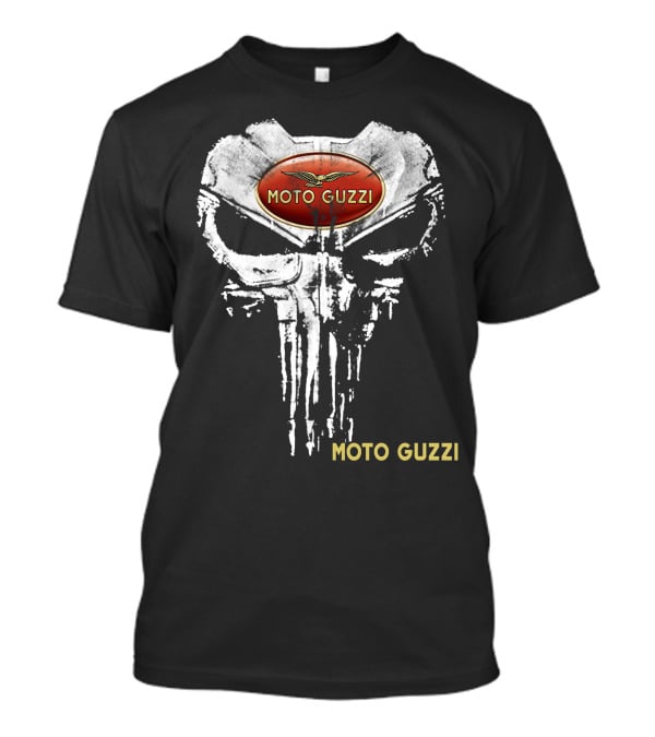 Moto Guzzi Logo With Skull T-Shirt