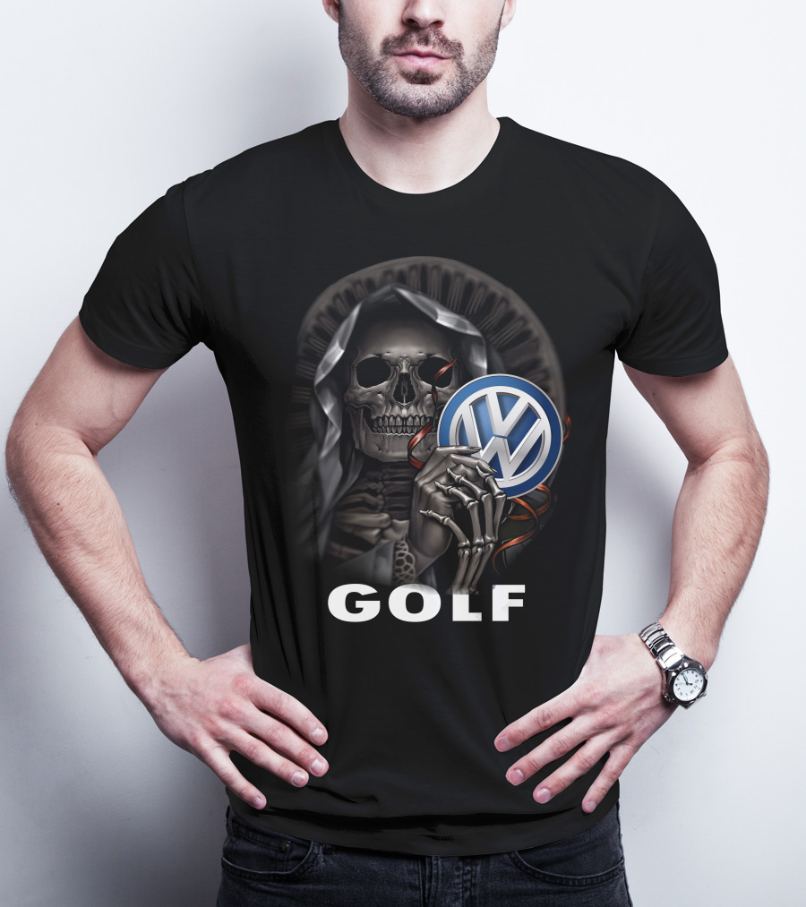 Golf Volkswagen Skull Reaper Artwork T-Shirt