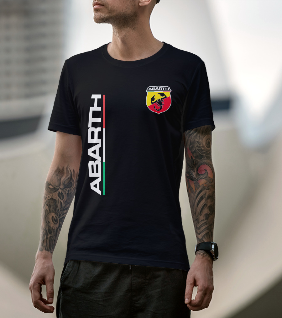 Abarth Logo With Italian Flag Colors And Scorpion T-Shirt