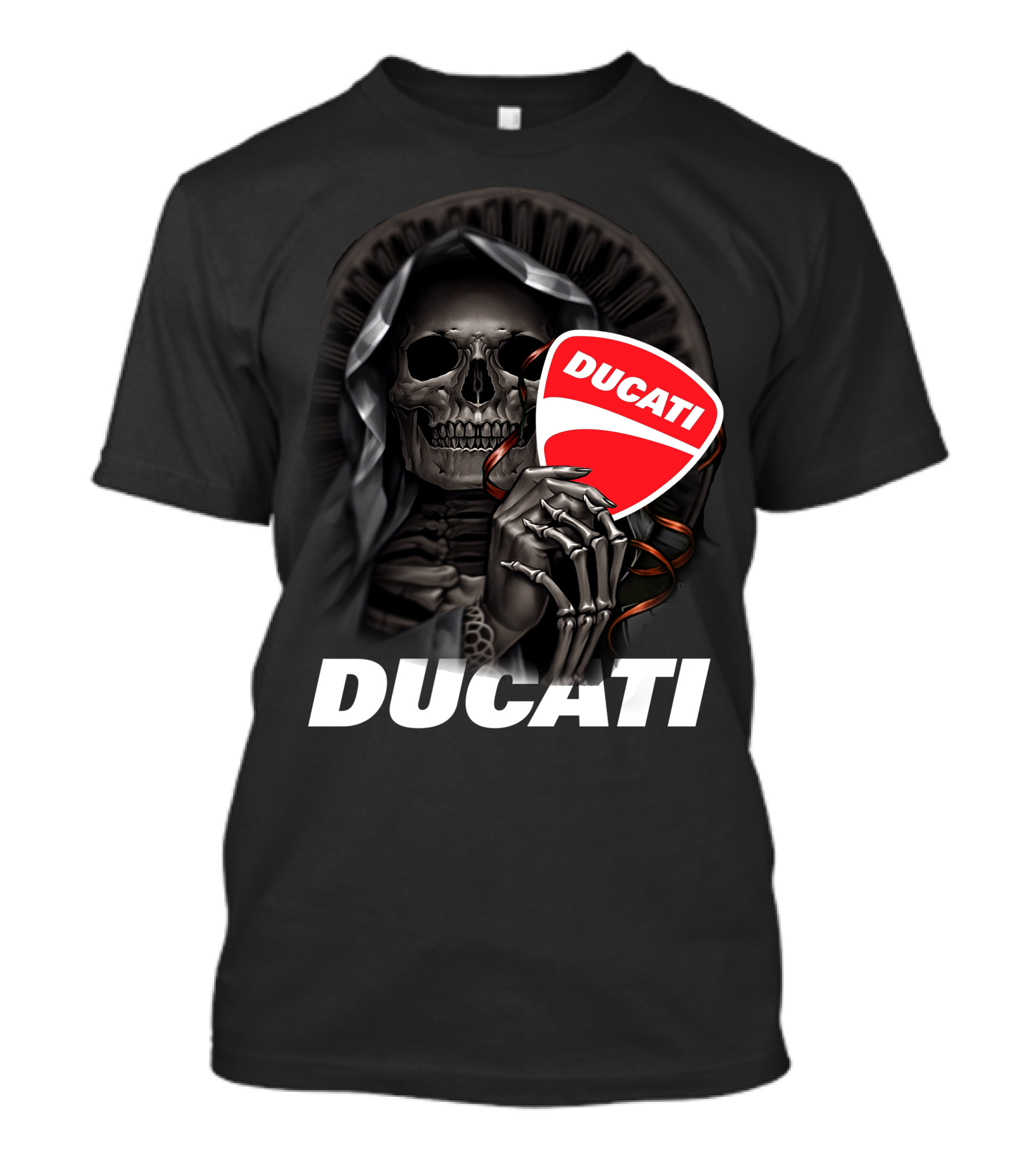 Ducati Skeleton Holding Logo T-Shirt