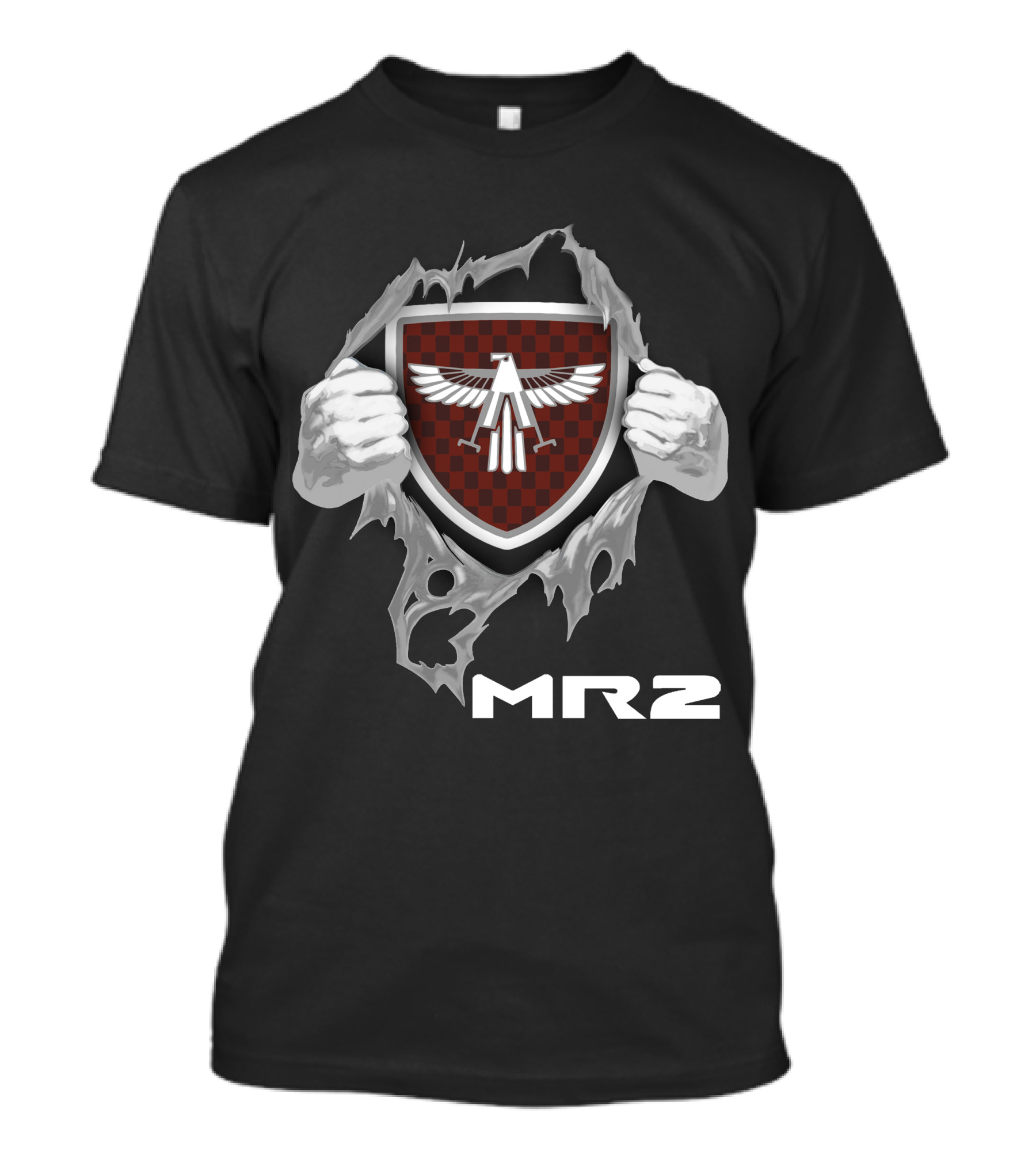 Mr2 Red Checkered Shield With Winged Eagle T-Shirt