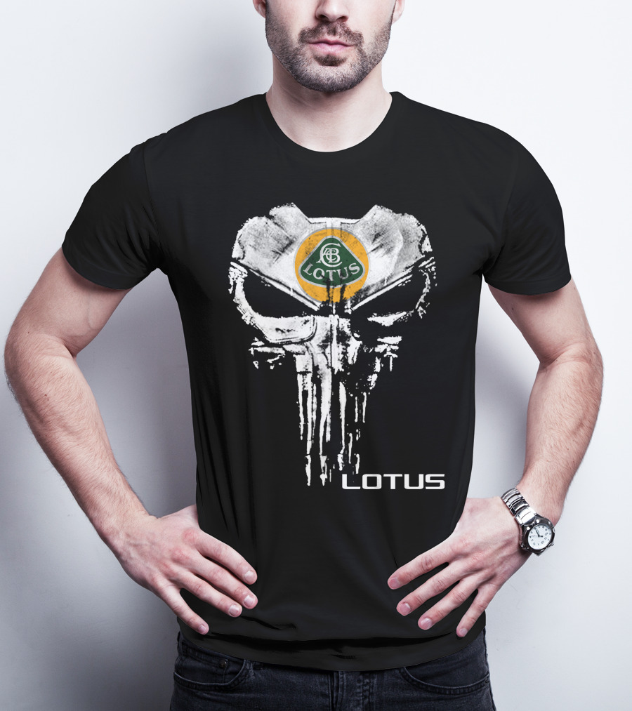 Lotus Punisher Logo With Classic Green And Yellow Badge T-Shirt
