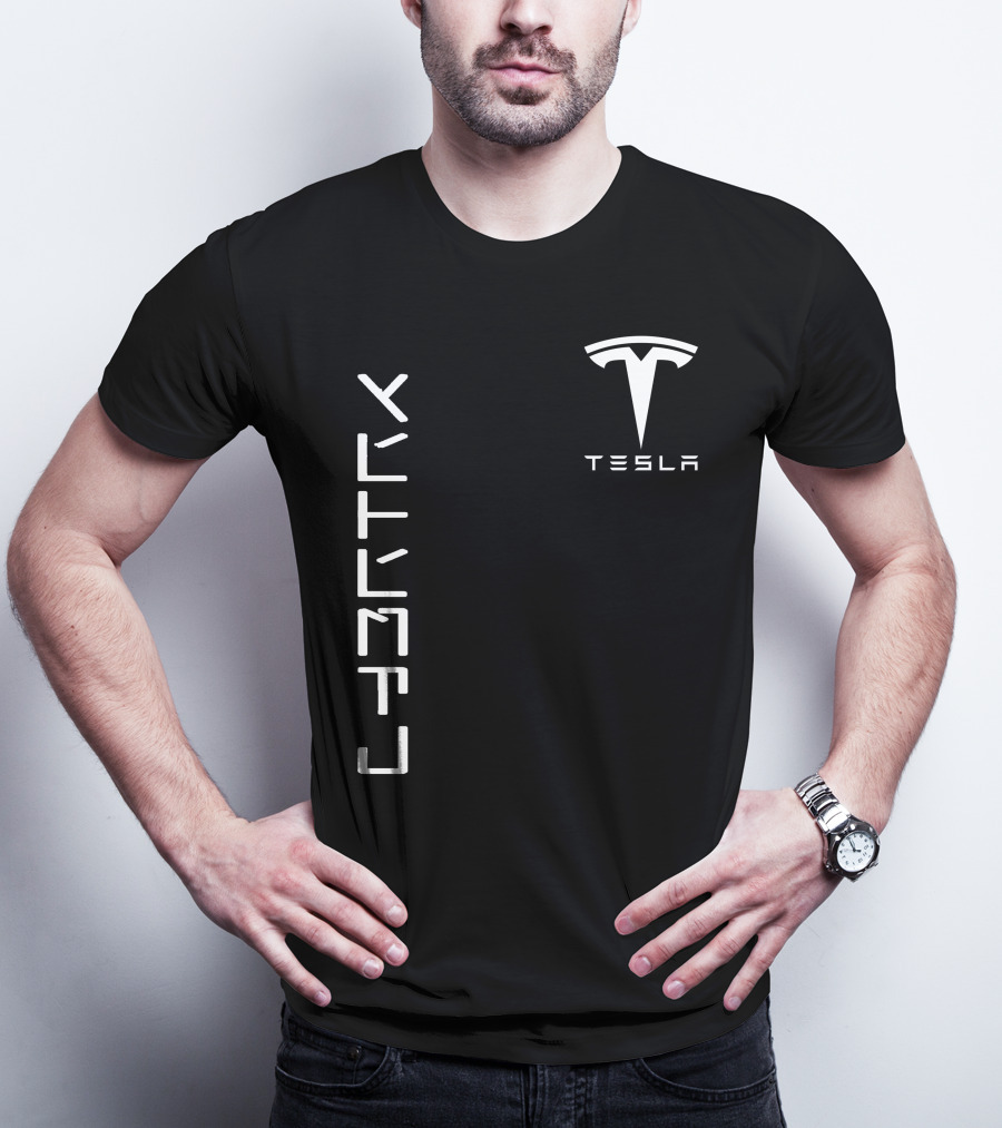 Tesla Cyb10 Futuristic Typography T-Shirt