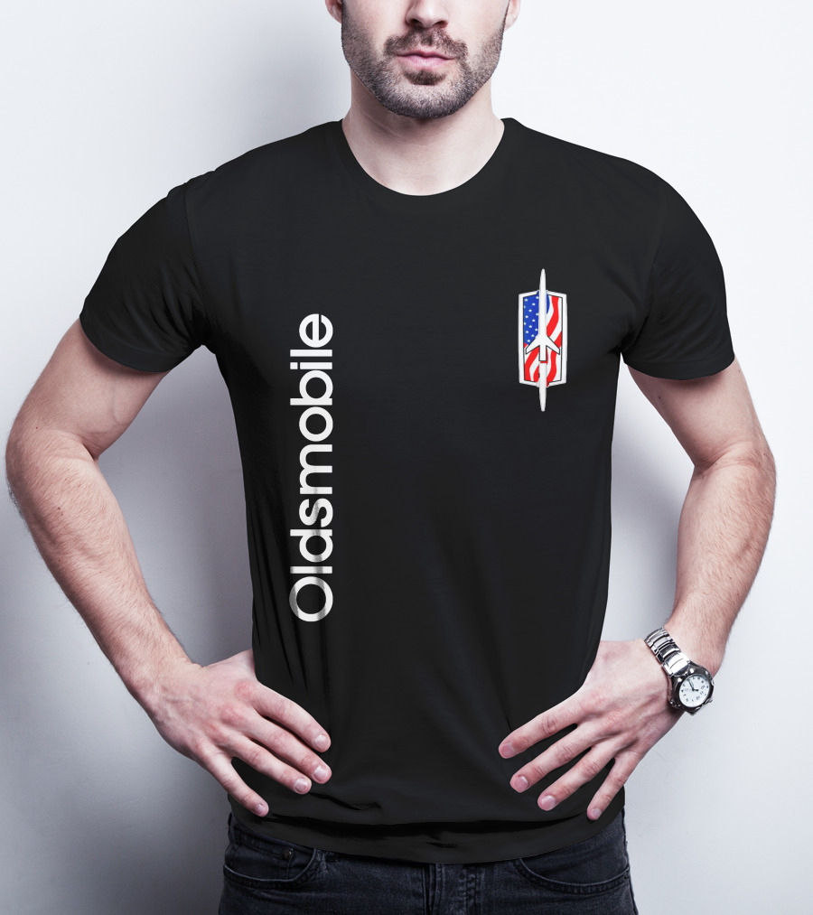 Oldsmobile Classic Logo With American Rocket Symbol T-Shirt