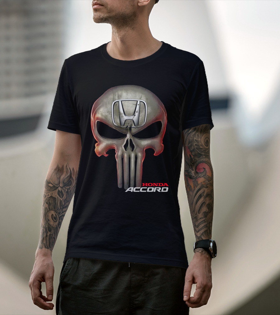 Honda Accord Punisher Skull T-Shirt