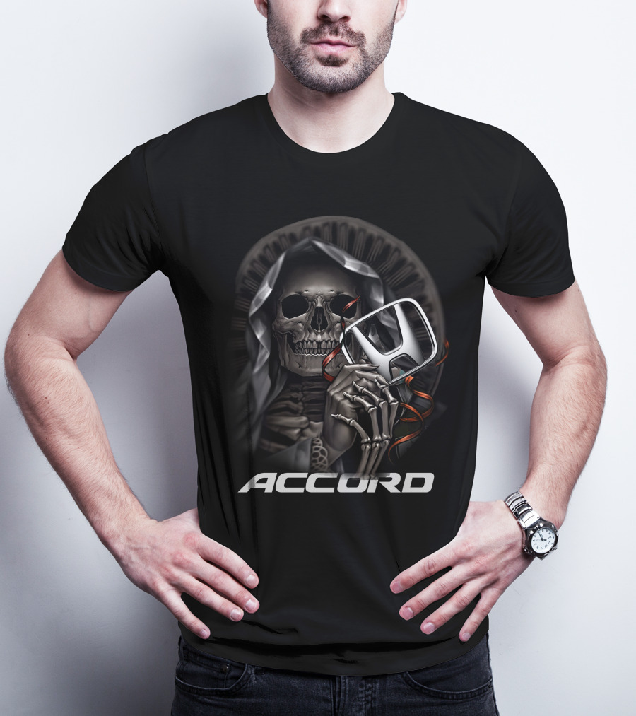 Accord Grim Reaper Skull Holding Honda T-Shirt