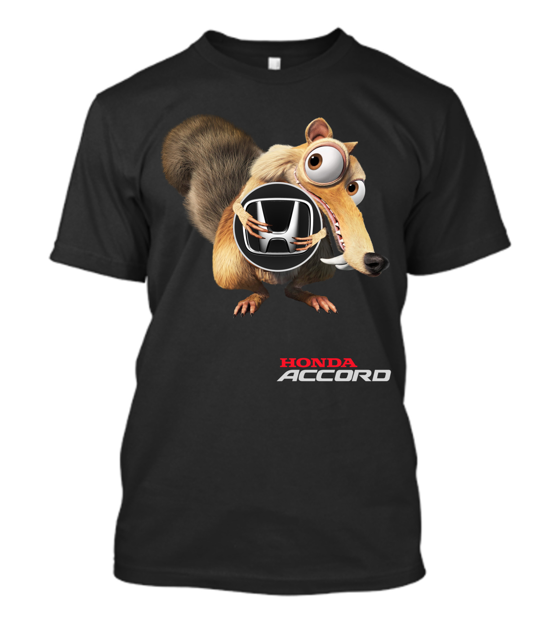 Honda Accord Ice Age Character Holding T-Shirt