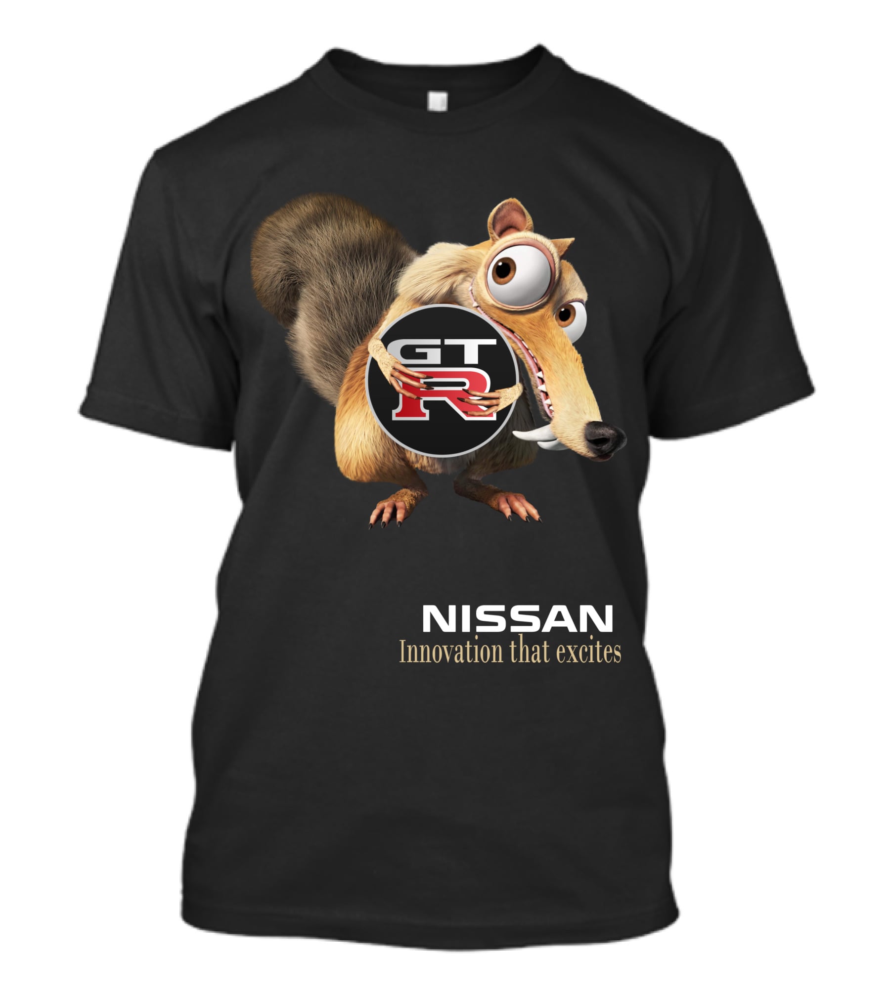 Nissan Gt-R Innovation That Excites Ice Age Scrat Crossover T-Shirt