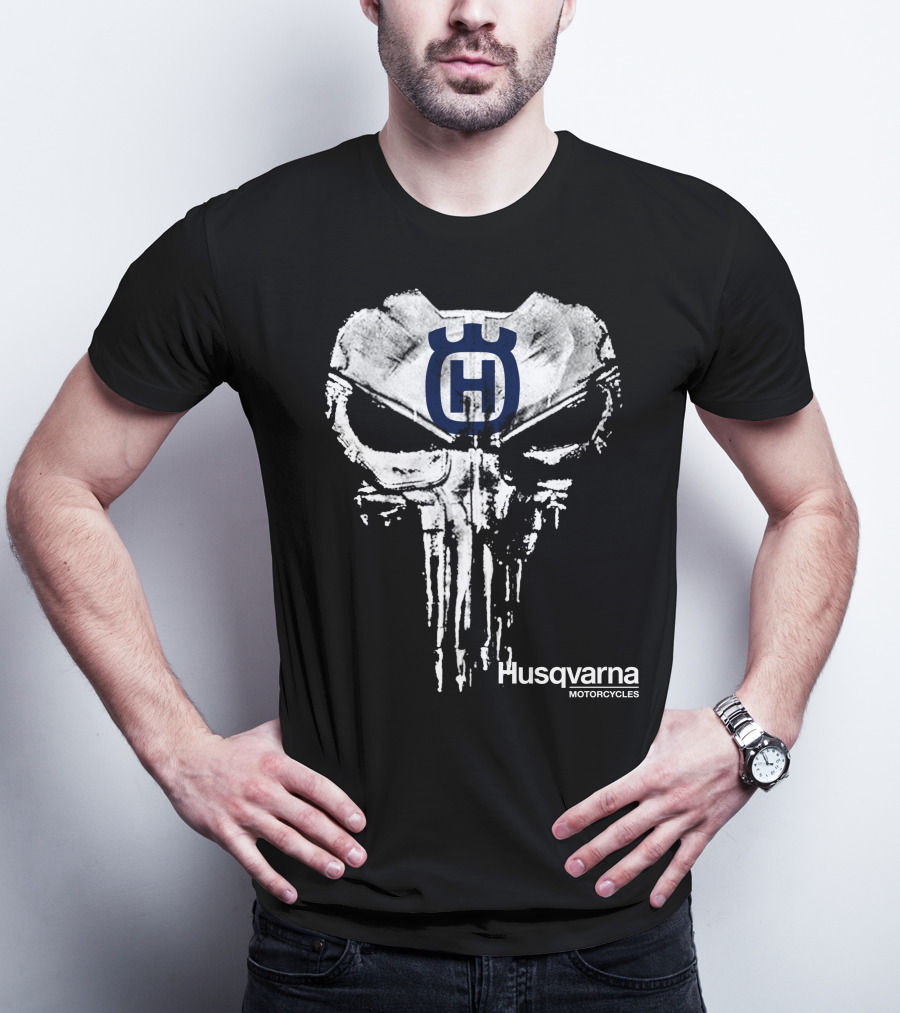 Husqvarna Motorcycles Punisher Skull T-Shirt