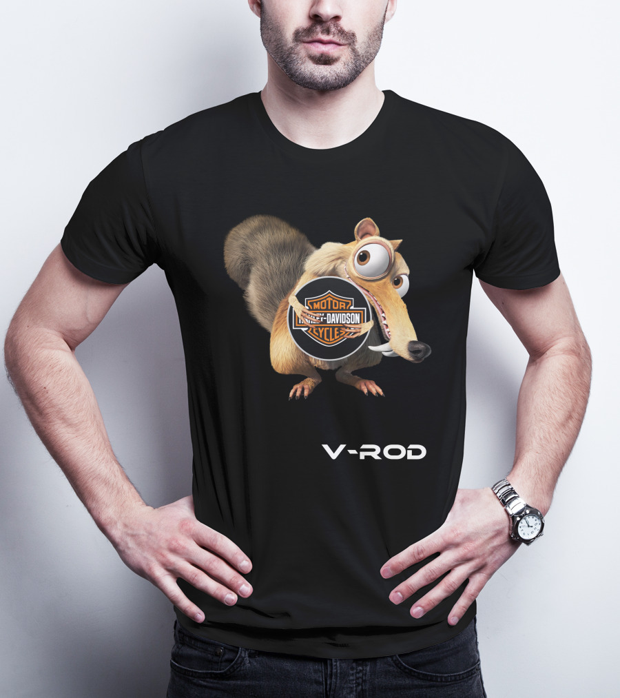 V-Rod Harley Davidson Scrat Ice Age Crossover T-Shirt