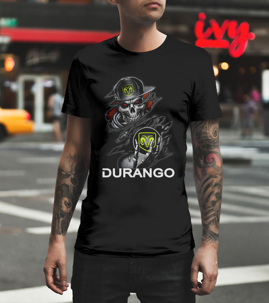 Ram Durango Skull In Cap T-Shirt