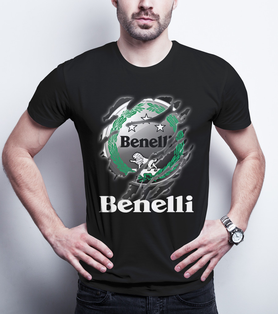 Benelli Logo With Stars And Lion T-Shirt