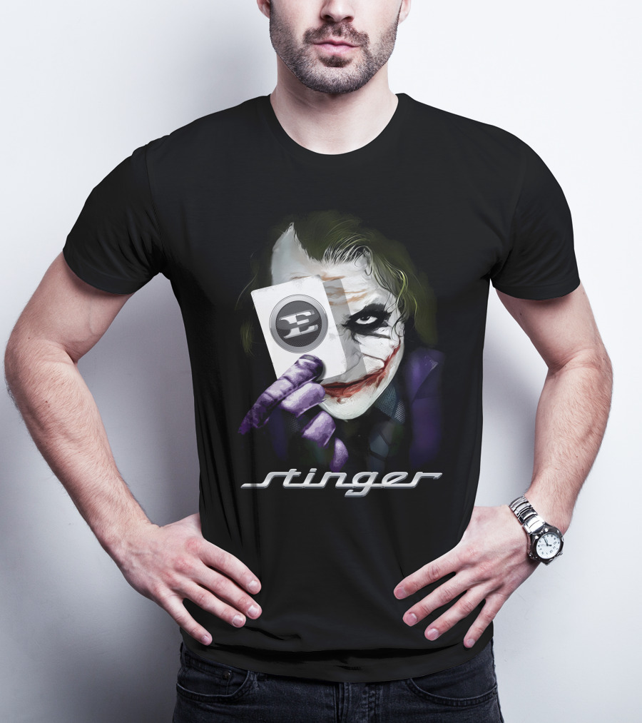 Stinger Joker Playing Card Face T-Shirt