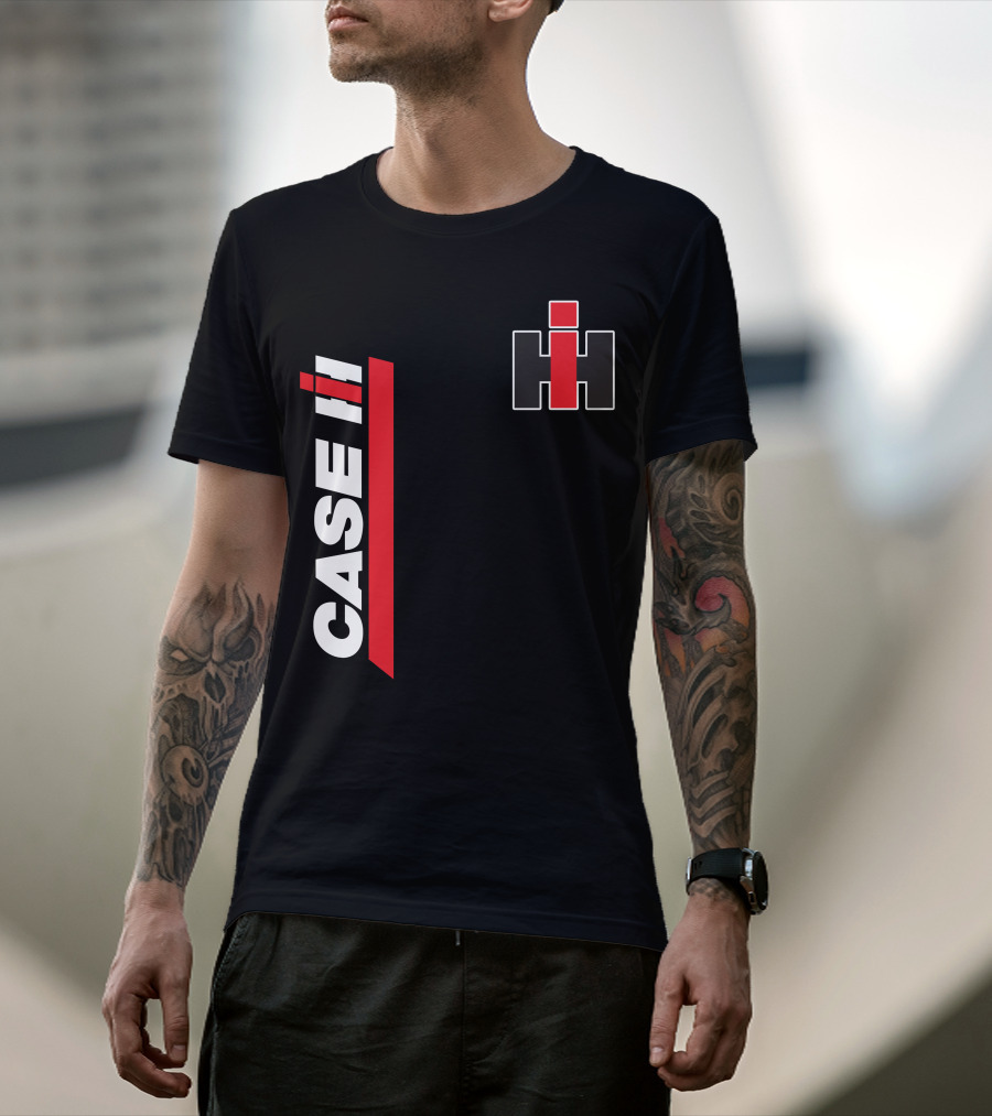 Case Ih Tractor Logo Black And Red T-Shirt