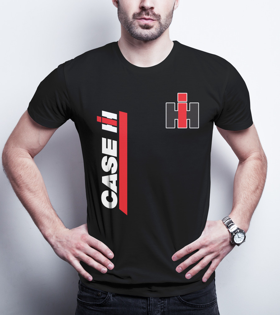 Case Ih Tractor Logo Black And Red T-Shirt