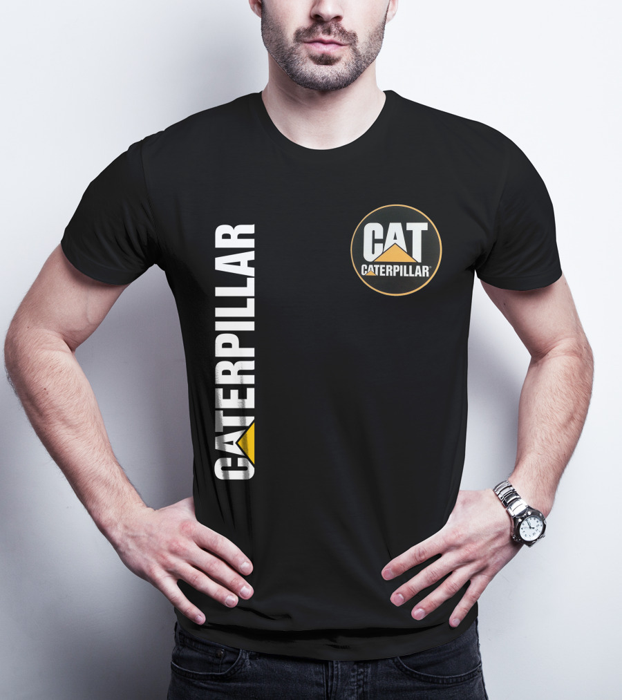 Caterpillar Cat Logo With Triangle T-Shirt