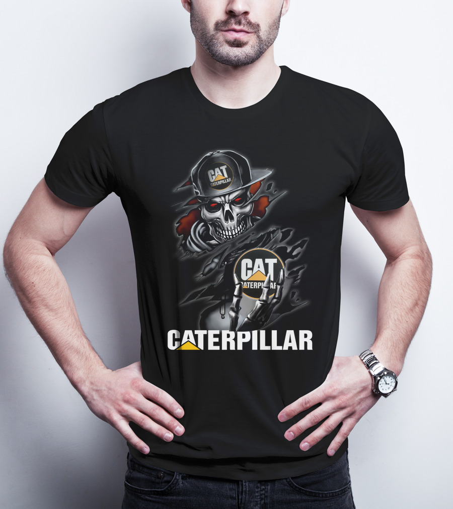 Caterpillar Cat Skeleton T-Shirt