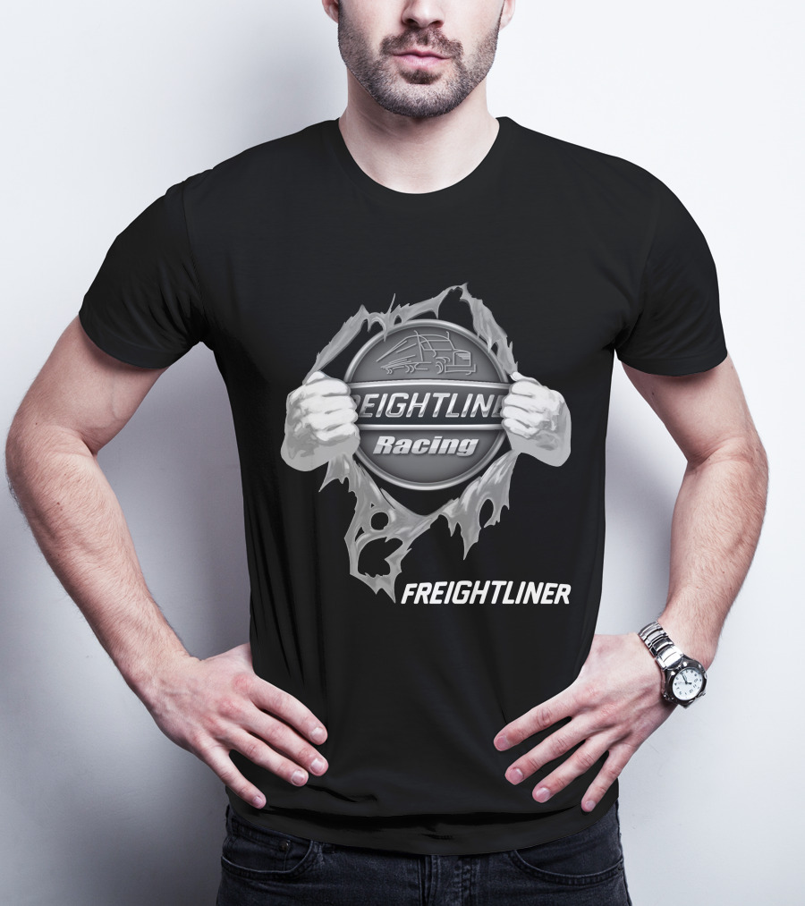 Freightliner Racing Power Symbol With Hands And Truck T-Shirt