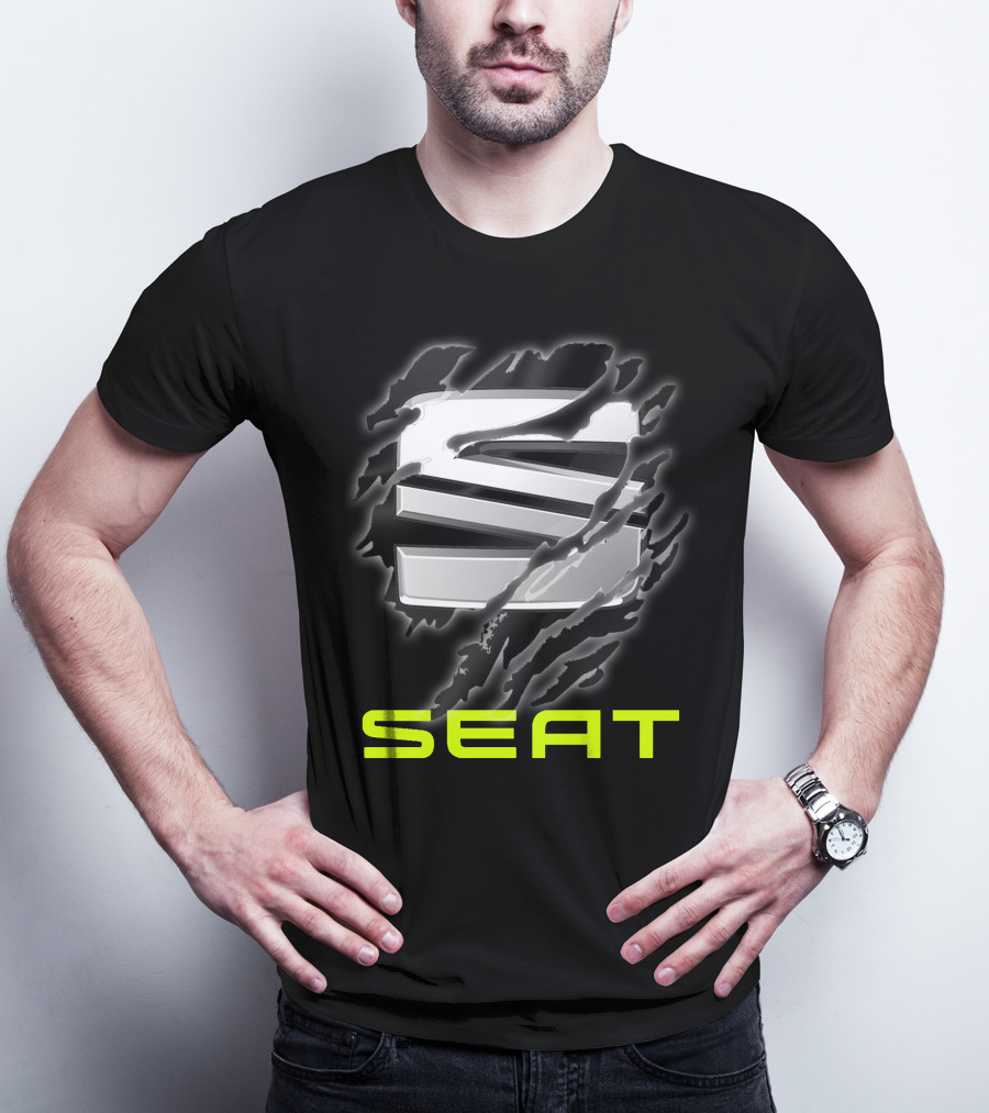 Seat Logo Metallic Claw Marks T-Shirt
