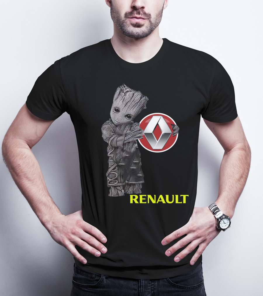 Renault Groot Iconic Tree Character With Car T-Shirt