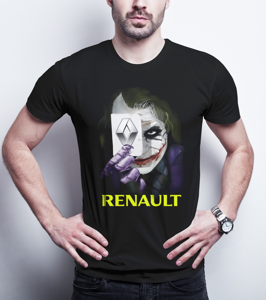 Renault Joker Iconic Playing Card Face With Renault T-Shirt