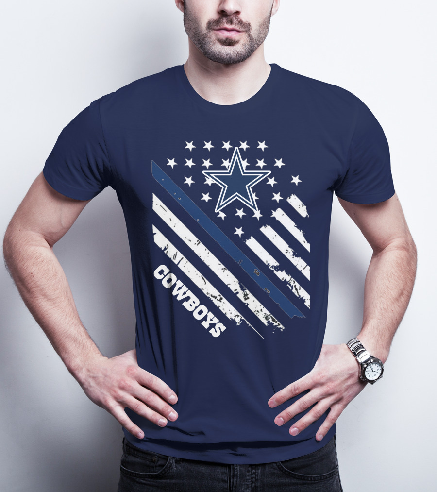 Cowboys Star And Stripes Vintage Americana T-Shirt