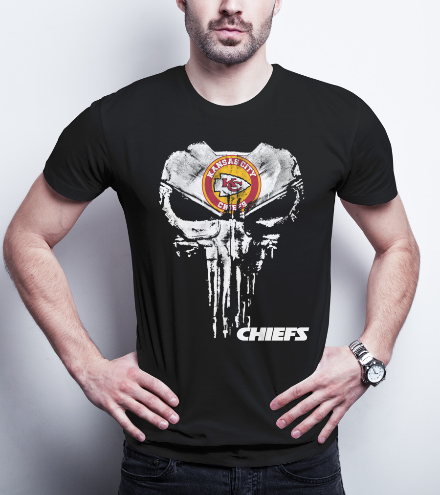 Kansas City Chiefs Skull Logo Fusion Chiefs T-Shirt